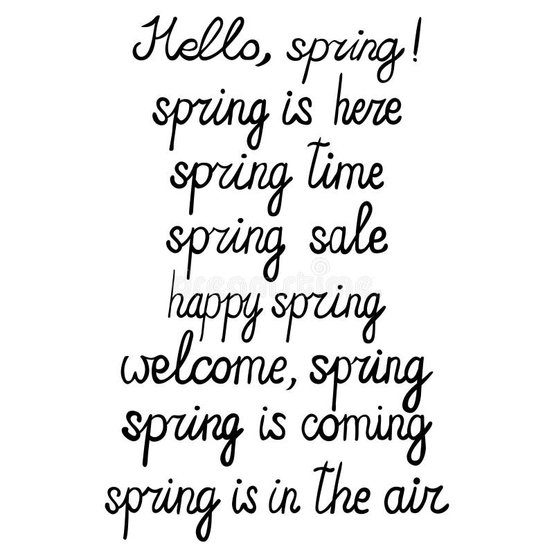 Spring Phrases Stock Illustrations – 1,165 Spring Phrases Stock ...