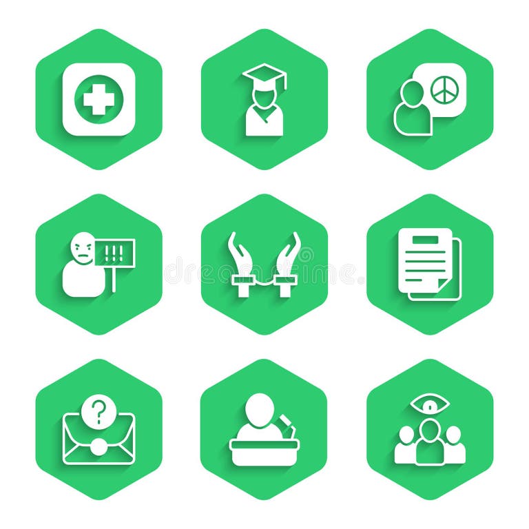 Set Handcuffs on Hands of Criminal, Speaker, Spy, Agent, Document ...