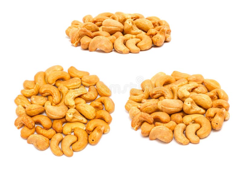 Set of Handfuls of Nuts from Different Angles - Roasted Cashew ...