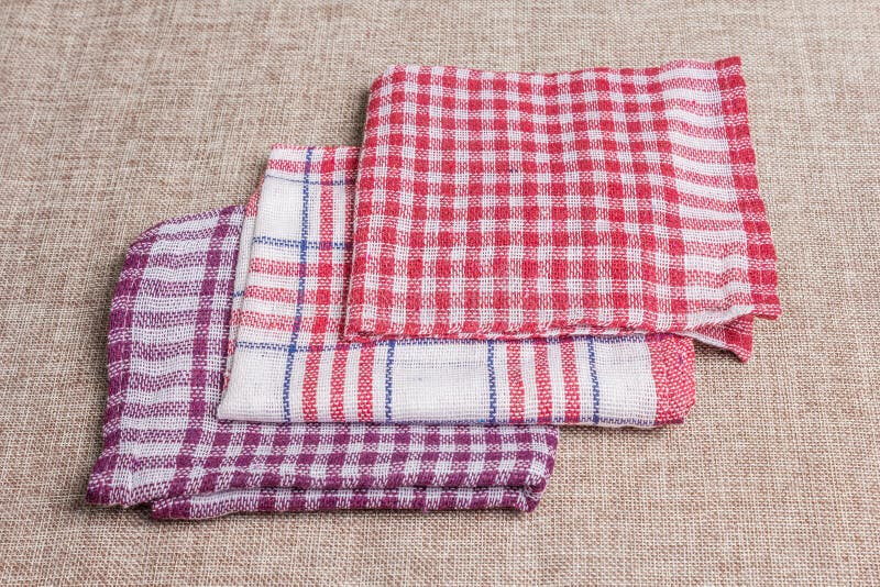 Set of Handkerchiefs on a Cloth Background Stock Photo - Image of ...