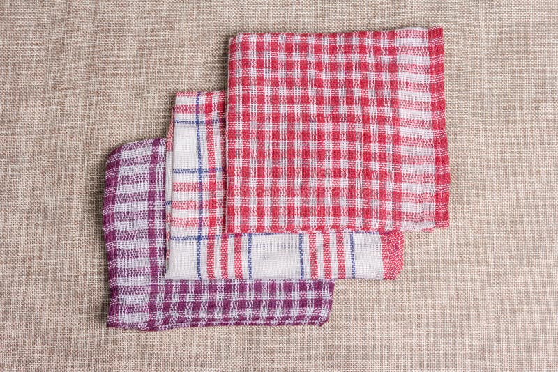 Set of Handkerchiefs on a Cloth Background Stock Photo - Image of nose ...