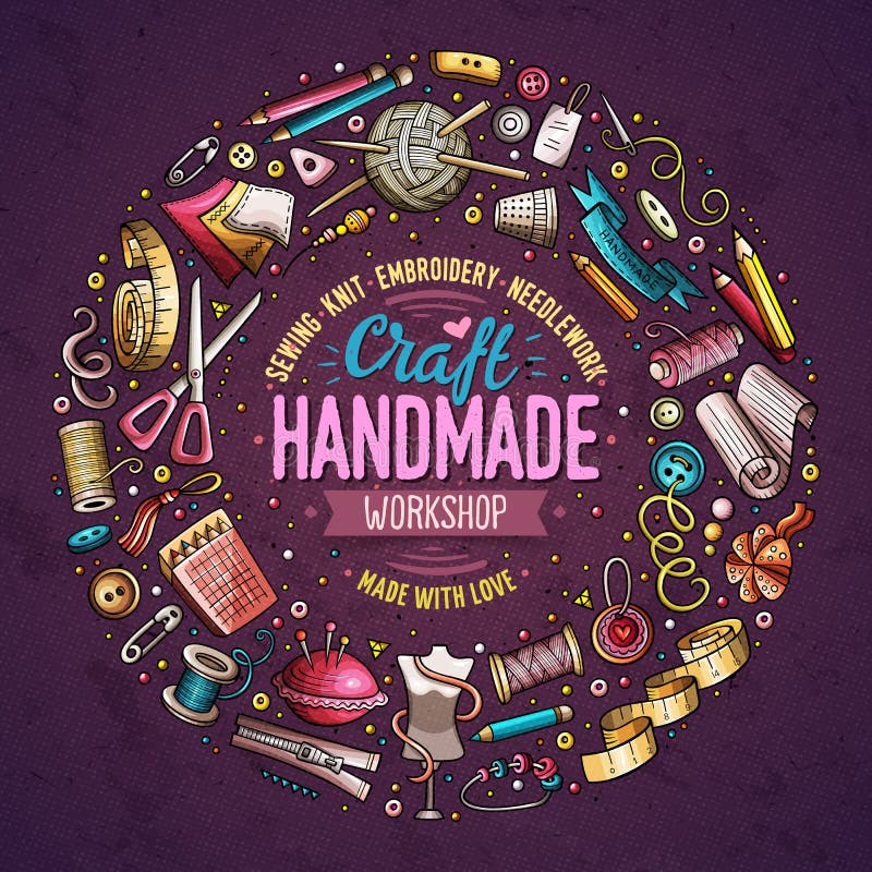 Set of Handmade Cartoon Doodle Objects, Symbols and Items Stock Vector ...