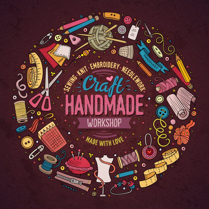 Set of Handmade Cartoon Doodle Objects, Symbols and Items Stock Vector ...