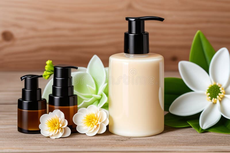 A Set of Handmade Natural Cosmetics. Stock Image - Image of serum ...
