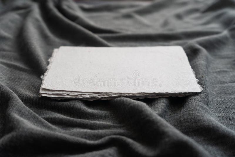 A Set of Handmade Paper Sheets Lies on a Gray Surface. Paper Recycling ...
