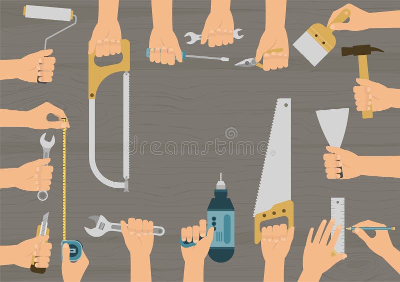 Hand Holding Tool Set Vector Stock Illustrations – 2,058 Hand Holding ...