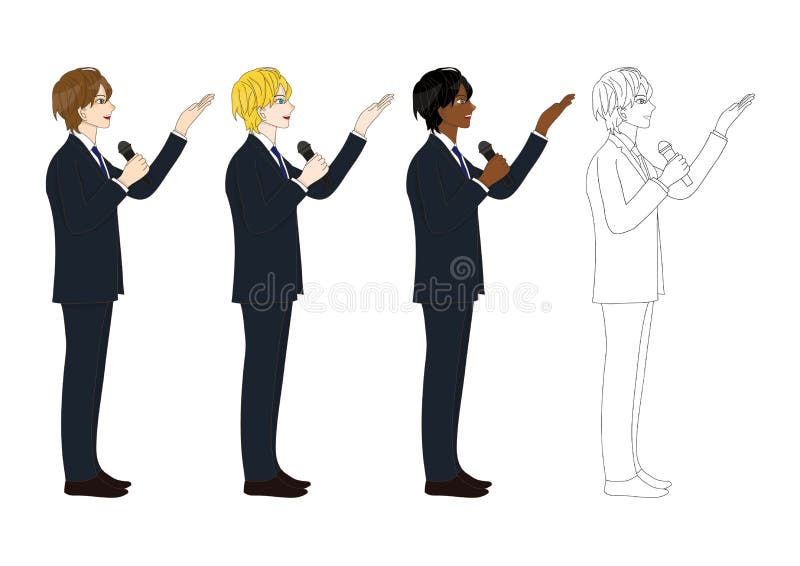 Microphone Side View Stock Illustrations – 339 Microphone Side View ...