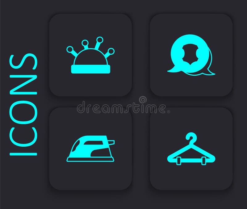 Set Hanger Wardrobe, Needle Bed and Needles, Leather and Electric Iron ...