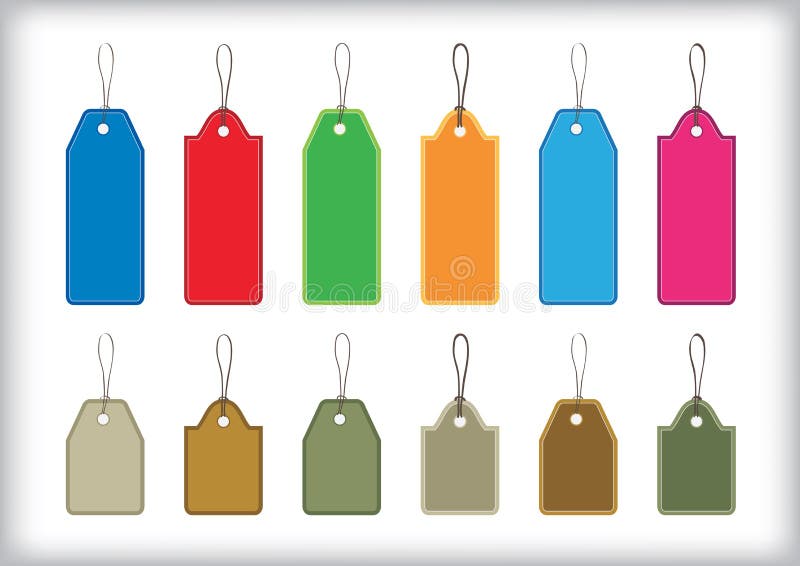 Set of hanging tags stock vector. Illustration of tags - 66994872
