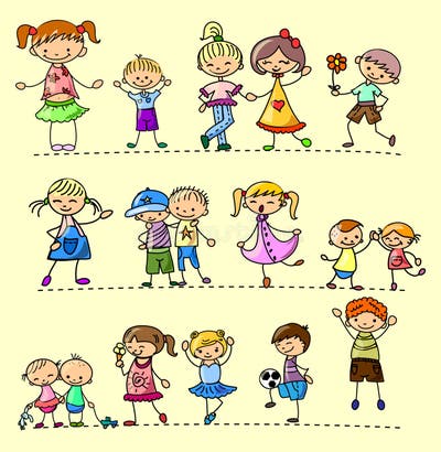 Set happy children,vector stock vector. Illustration of hair - 22035608
