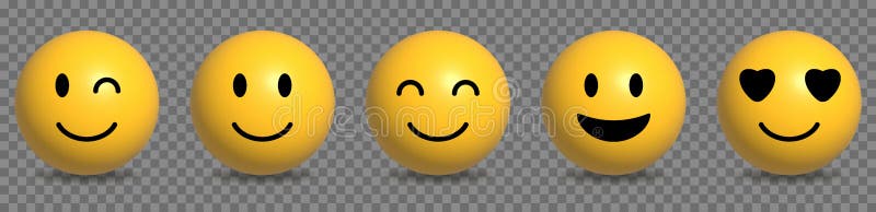 Emoticons Transparent Set stock vector. Illustration of face - 74371282