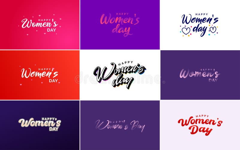 Set of Happy International Woman S Day Signs. Emblems. and Design ...
