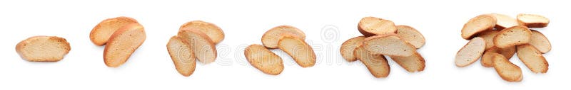 Set with Hard Chuck Crackers on White Background. Banner Design Stock ...