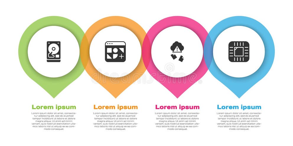 Set Hard Disk Drive HDD, Different Files, Cloud Hacking and Processor ...