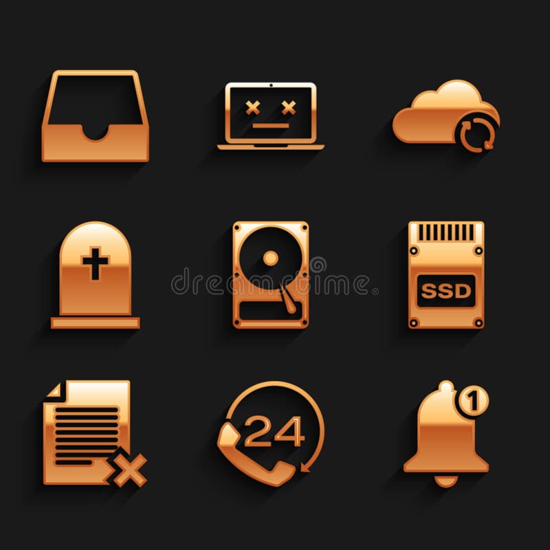 Set Hard Disk Drive HDD, Telephone 24 Hours Support, Bell, SSD Card ...