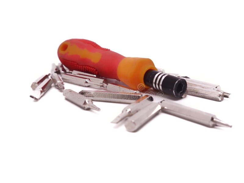 A Set of Hardware Tools on a White Background Stock Photo - Image of ...