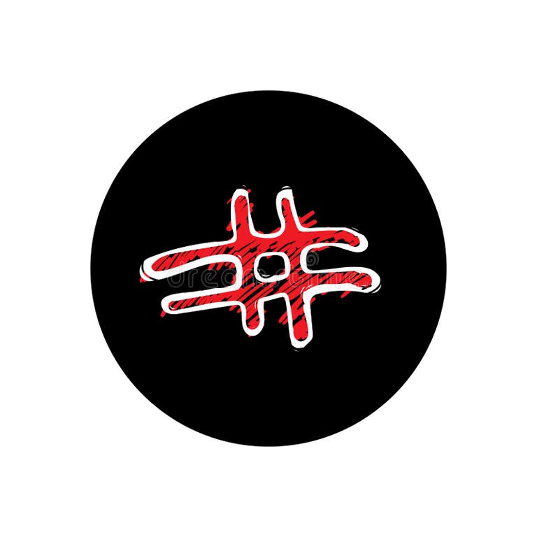 Set of Hashtags Icon. Hand Drawn Hashtags Vector Illustration Stock ...