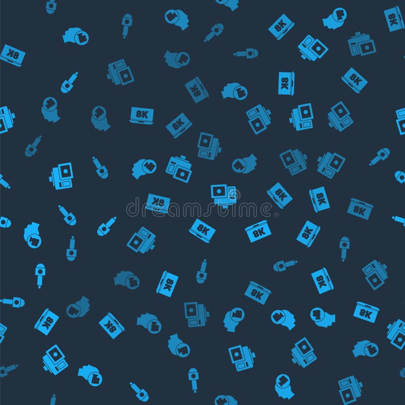 Set Head with Camera, Laptop 8k, Action Extreme and Microphone on ...