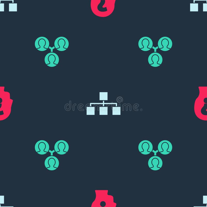 Set Head with Question Mark, Hierarchy Organogram Chart and Project ...