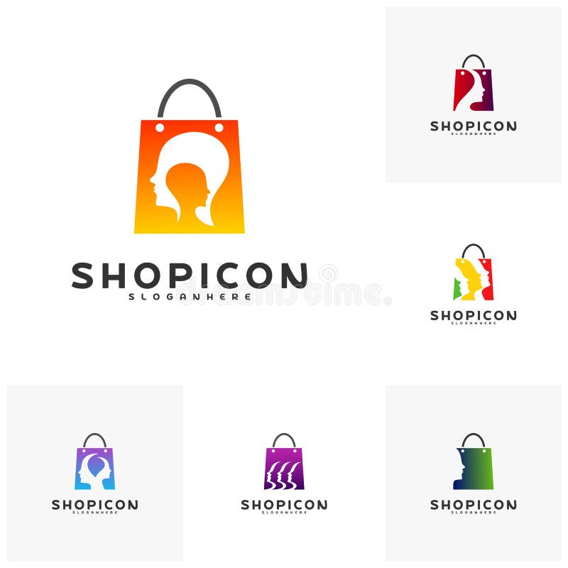 Set of Head Shop Logo Template Design Vector Stock Vector ...