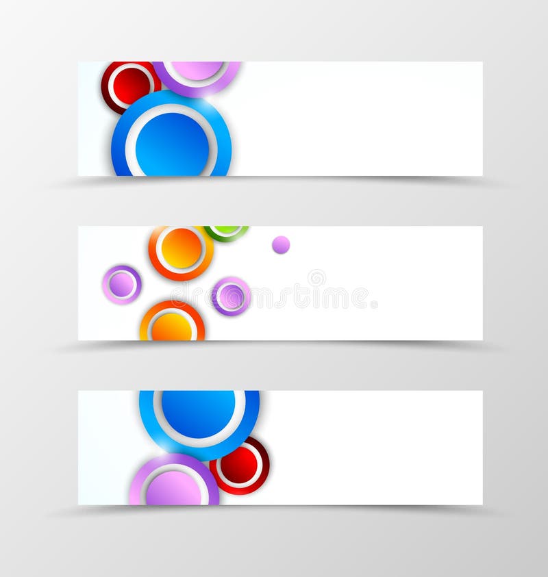 Set of Header Banner Digital Design Stock Vector - Illustration of ...