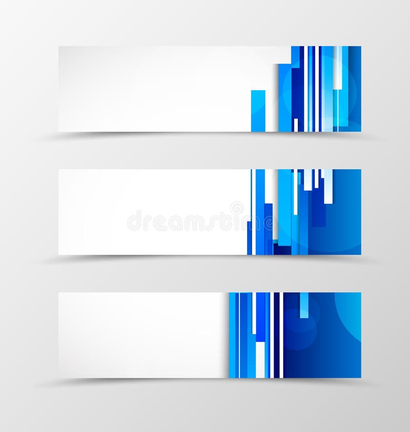 Set of Header Banner Digital Design Stock Vector - Illustration of ...