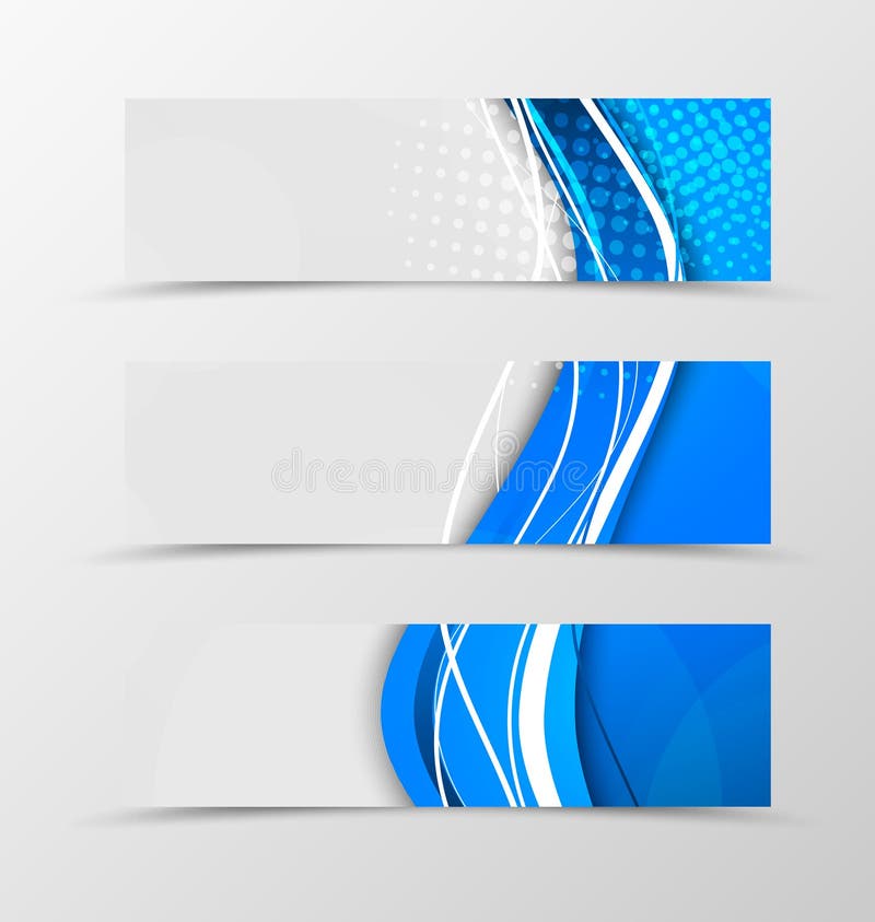 Set of Header Banner Digital Design Stock Vector - Illustration of ...