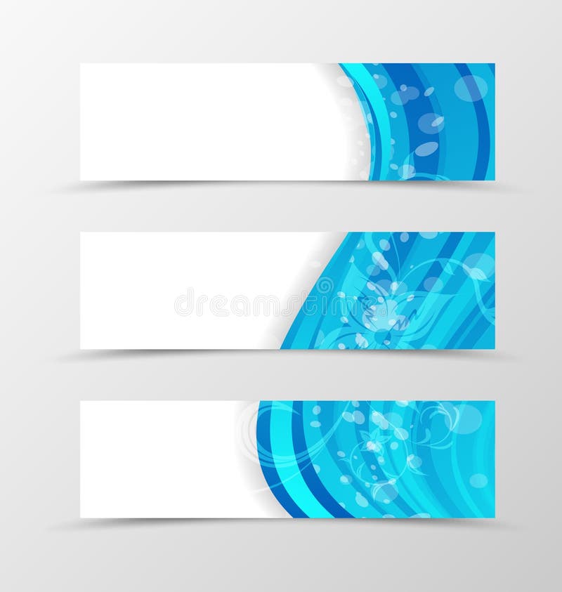 Set of Header Banner Dynamic Design Stock Vector - Illustration of ...
