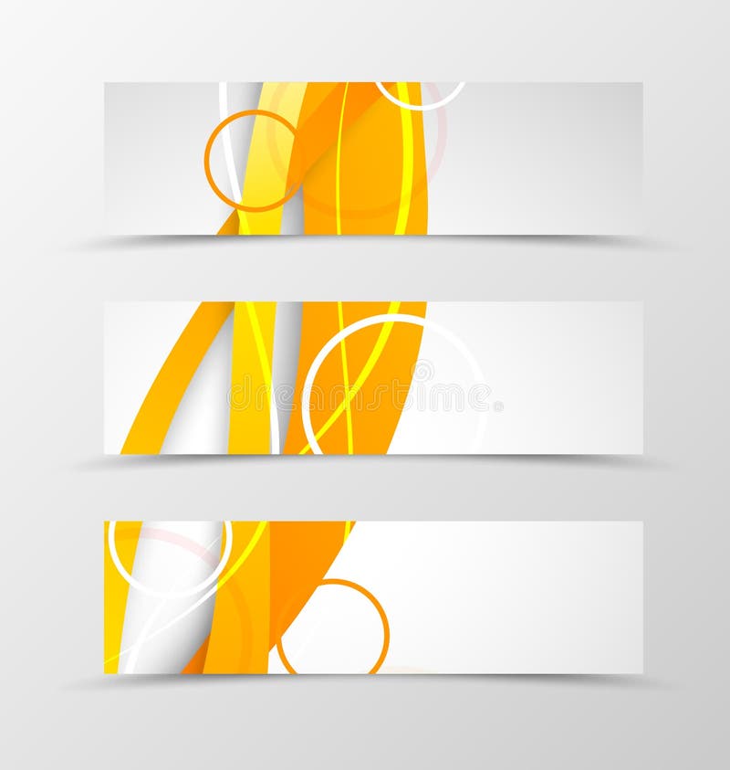 Set of Header Banner Dynamic Design Stock Vector - Illustration of ...