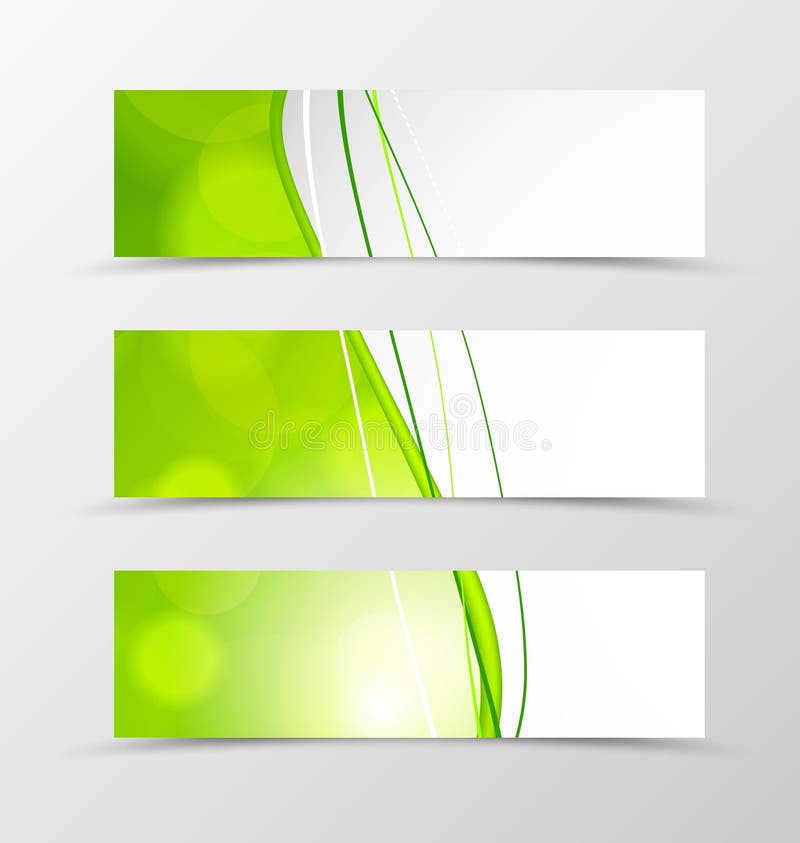 Set of Header Banner Dynamic Wave Design Stock Vector - Illustration of ...