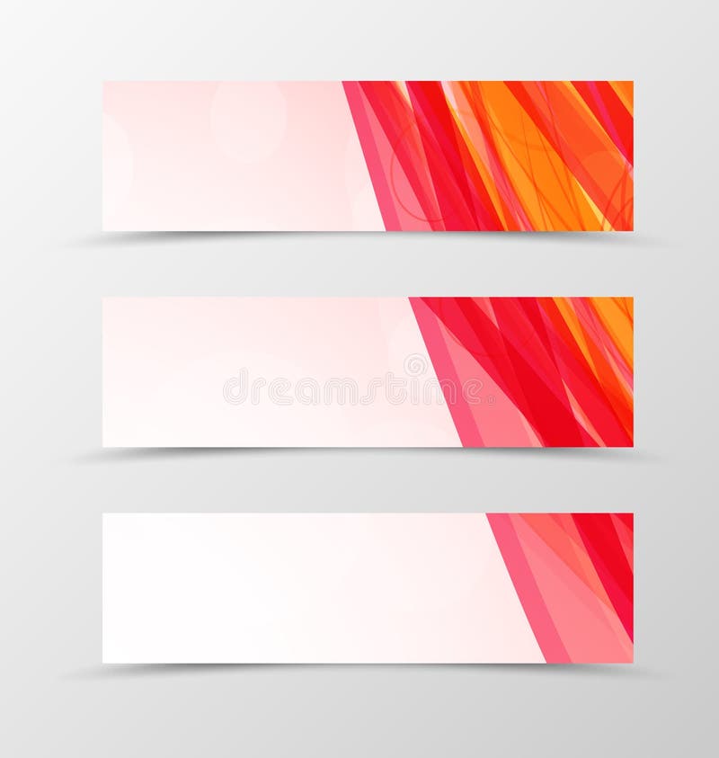 Set of Header Banner Dynamic Wave Design Stock Vector - Illustration of ...