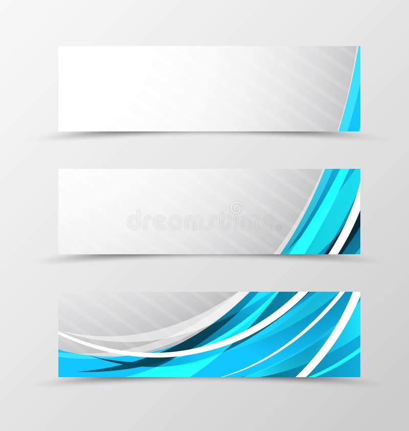 Set of Header Banner Futuristic Design Stock Vector - Illustration of ...