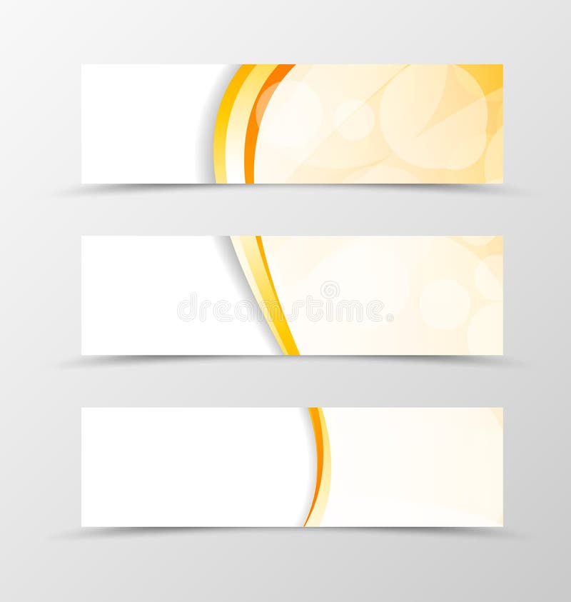 Set of Header Banner Light Smooth Design Stock Vector - Illustration of ...