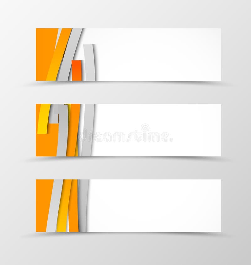Set of Header Banner Minimalistic Design Stock Vector - Illustration of ...