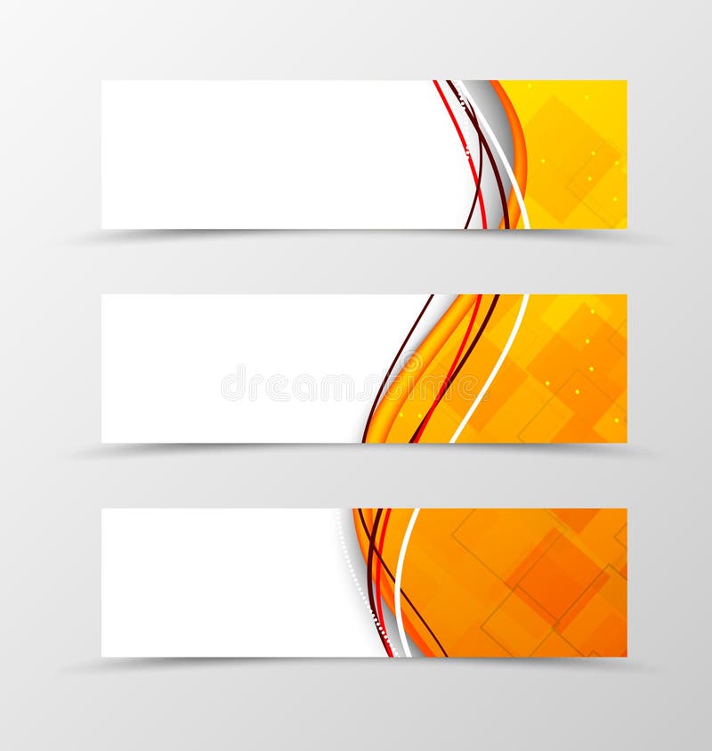 Set of Header Banner Technologic Wave Design Stock Vector ...