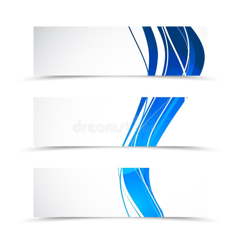 Set of Header Banner Wave Design Stock Vector - Illustration of shiny ...