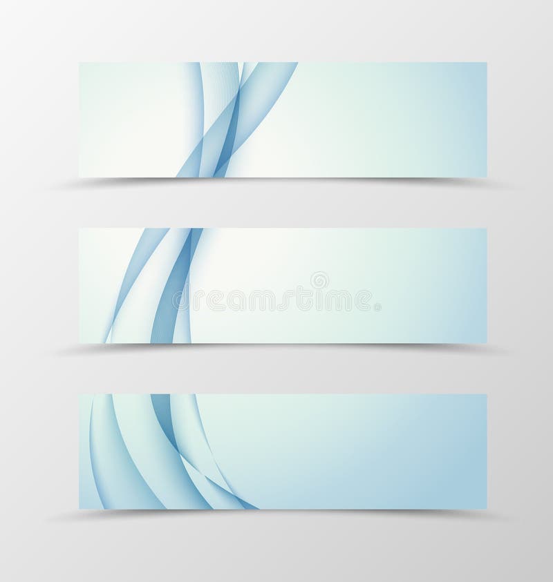 Set of Header Banner Wave Design Stock Vector - Illustration of header ...