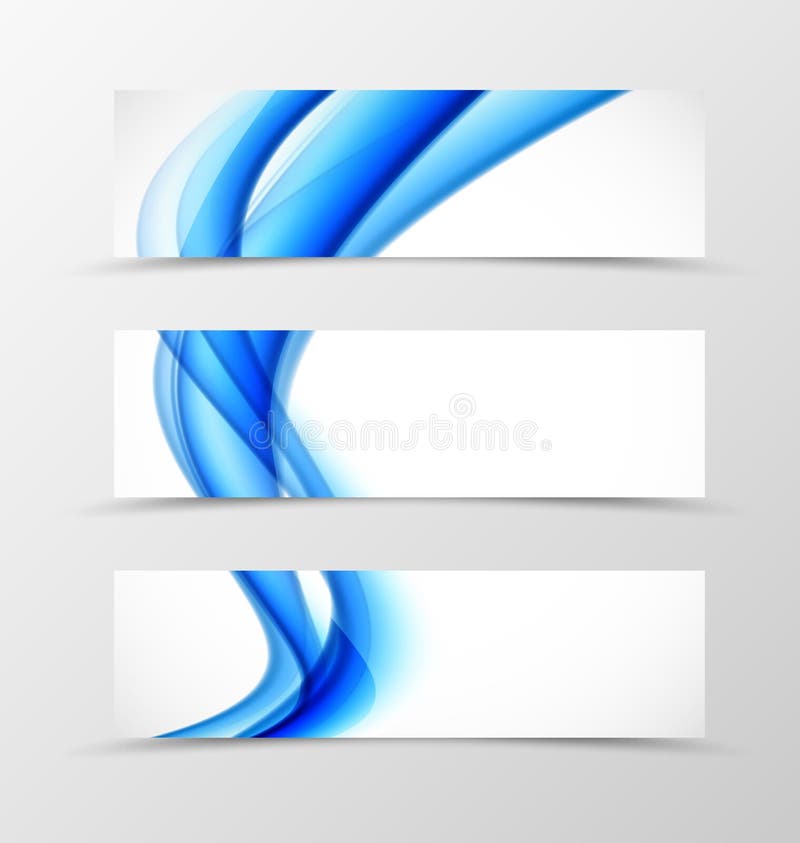 Set of Header Banner Wave Design Stock Vector - Illustration of card ...