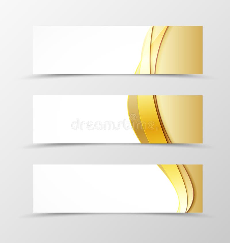 Set of Header Banner Wave Design Stock Vector - Illustration of front ...