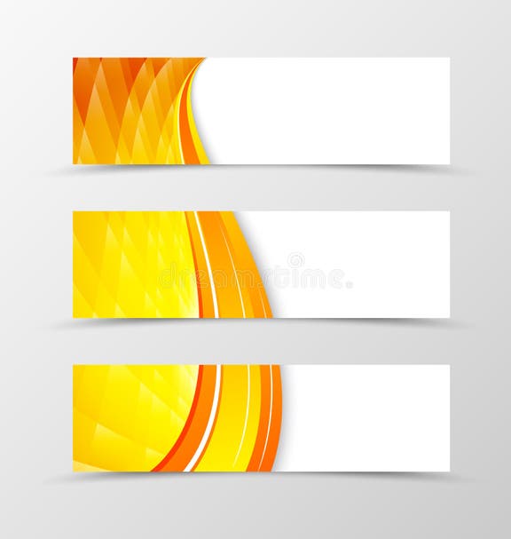 Set of Header Banner Wave Design Stock Vector - Illustration of concept ...