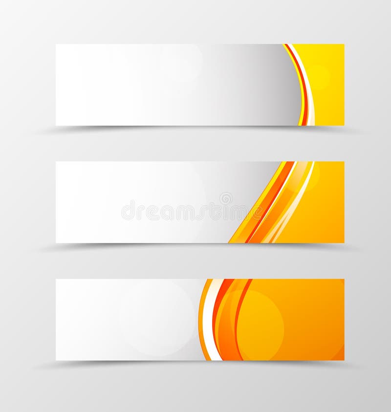Set of Header Banner Wave Design Stock Vector - Illustration of light ...
