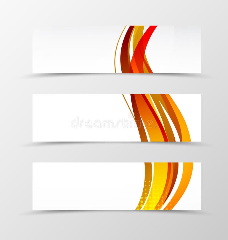 Set of Header Banner Wave Design Stock Vector - Illustration of layout ...