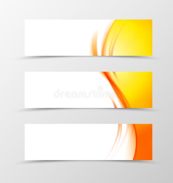 Set of Header Banner Wave Design Stock Vector - Illustration of ...