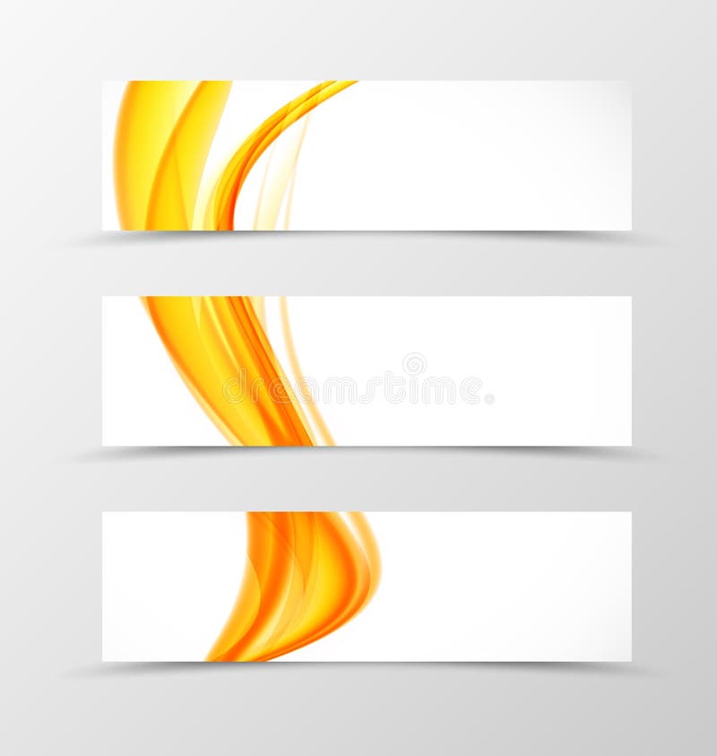 Set of Header Banner Wave Design Stock Vector - Illustration of ...