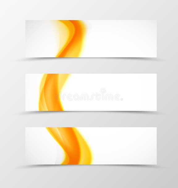 Set of Header Banner Wave Design Stock Vector - Illustration of soft ...