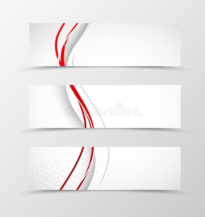 Set of Header Banner Wave Design Stock Vector - Illustration of smooth ...