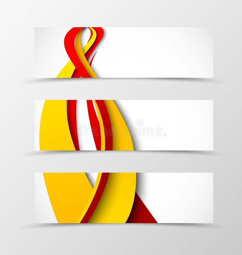 Set of Header Banner Wave Design Stock Vector - Illustration of ...