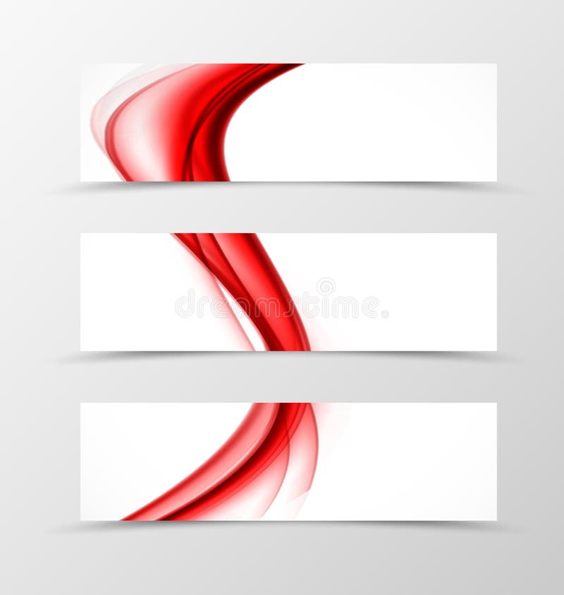 Set of Header Banner Wave Design Stock Vector - Illustration of card ...