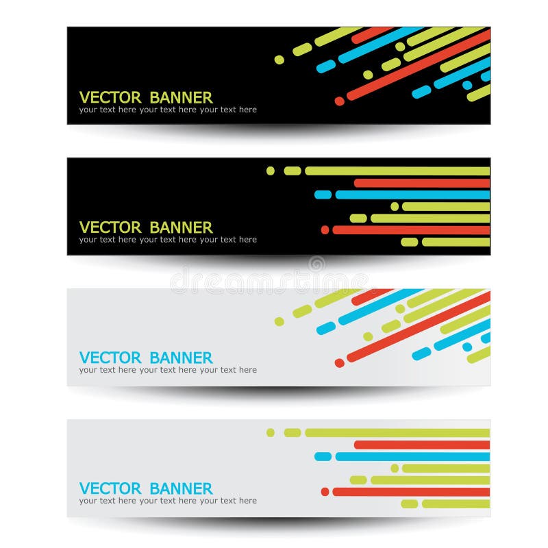 Set of Headers - Web Template Stock Vector - Illustration of selection ...