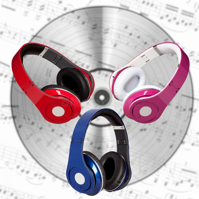 Set of headphones stock photo. Image of stereo, headphone - 68357070